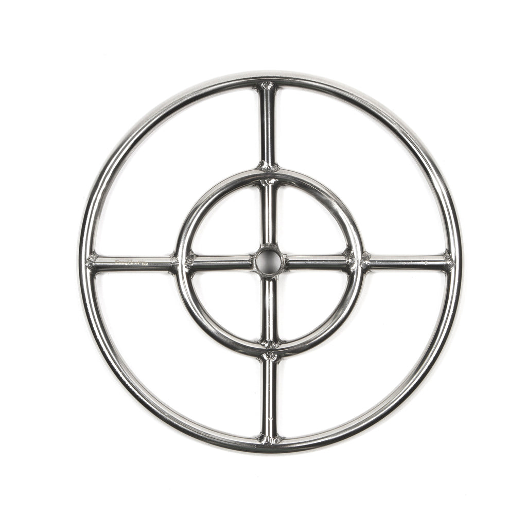 FR18: 18" DOUBLE RING 316 STAINLESS FIRE RING – DIYGasFirePits.com