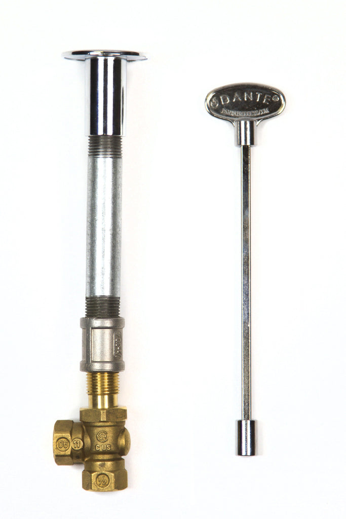 KV34SC: STRAIGHT CHROME 3/4" KEY VALVE or LOG LIGHTER VALVE, KEY & COV ...